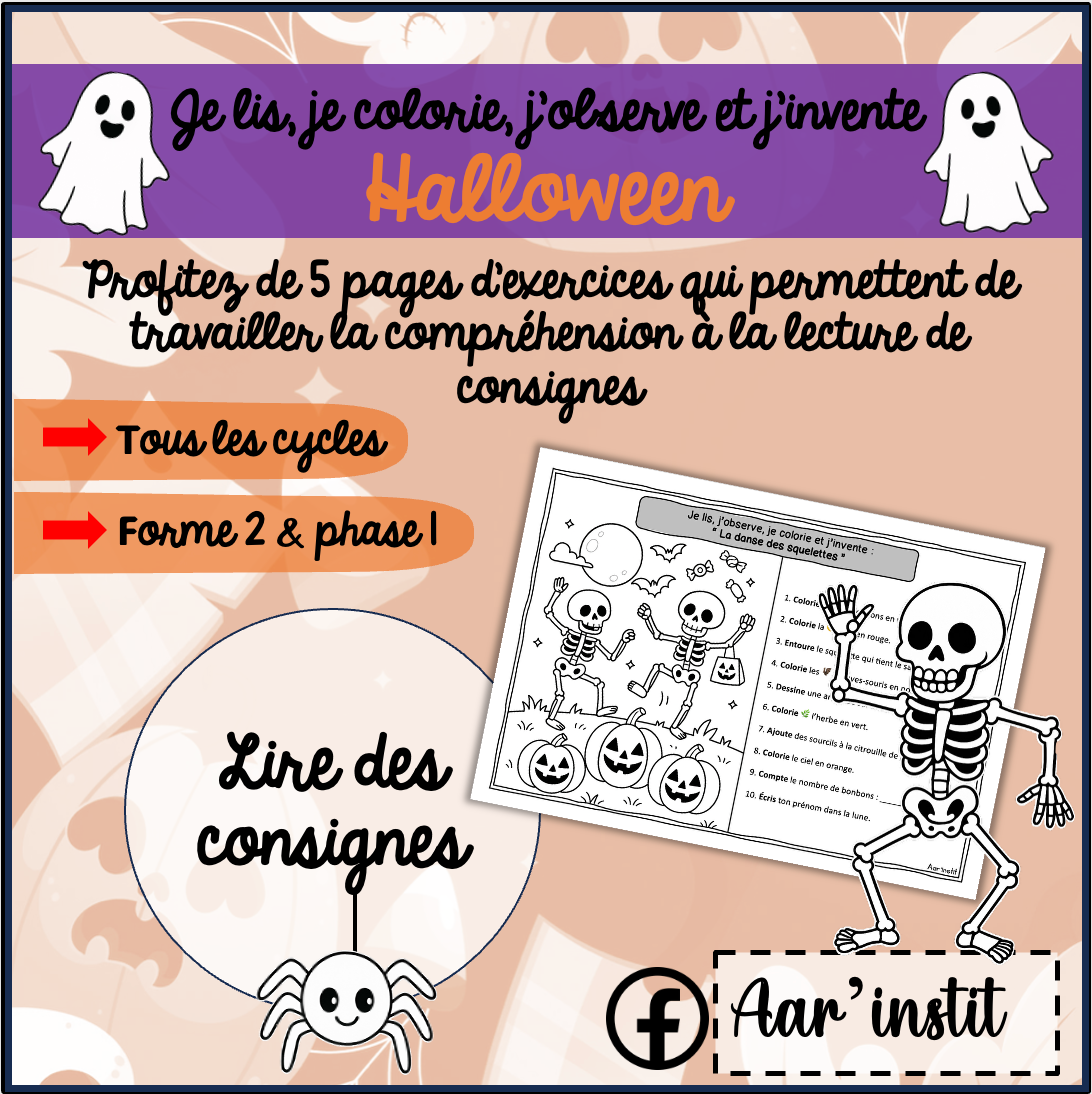 Je lis, je colorie, j'observe et j'invente (tous les cycles) – Aar'instit