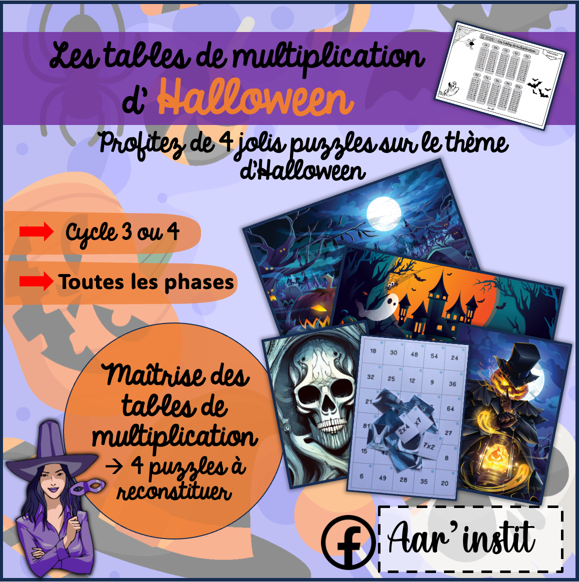 Les tables de multiplication d'Halloween – Aar'instit