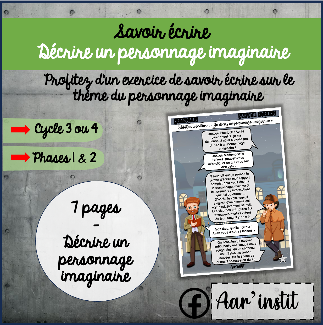 Savoir écrire : décrire un personnage imaginaire – Aar'instit